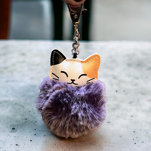 Accessories | Purple Cat Keychain | Poshmark